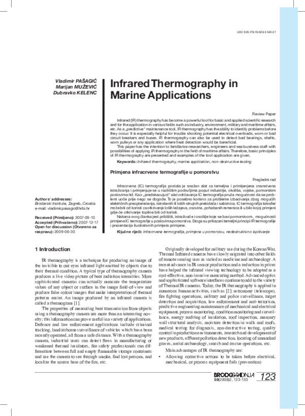 (PDF) Infrared Thermography in Marine Applications