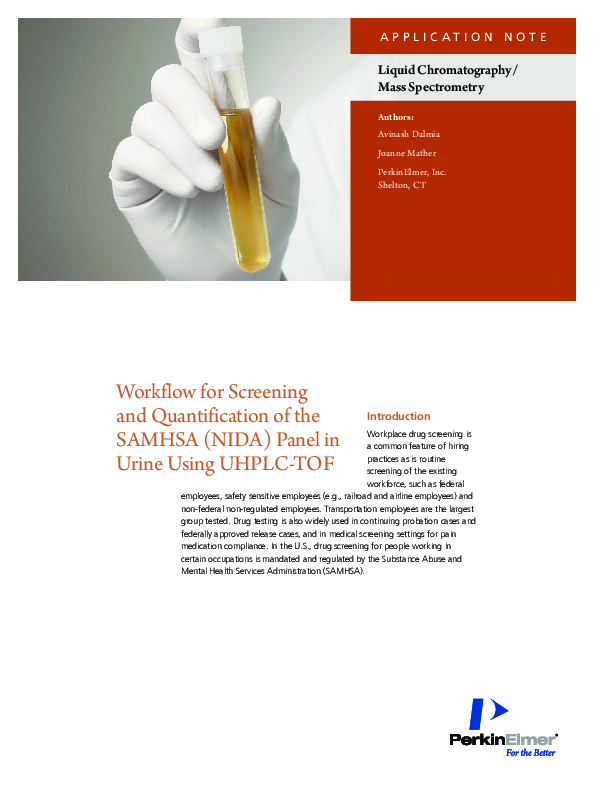 (PDF) Workflow for Screening and Quantification of the SAMHSA (NIDA ...
