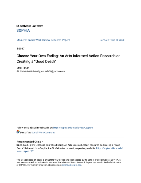 (PDF) Creating a Good Death: A Branching Plot Approach