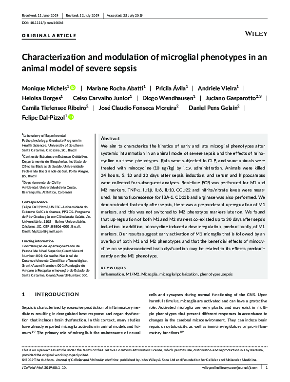 (PDF) Characterization and modulation of microglial phenotypes in an ...