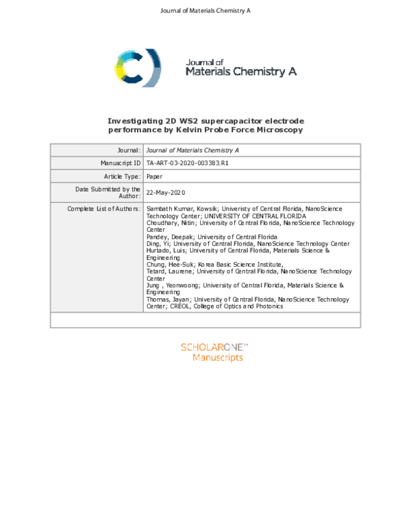 (PDF) Investigating 2D WS2 supercapacitor electrode performance by ...
