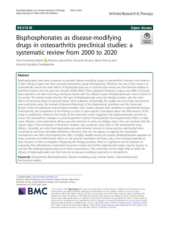 (PDF) Bisphosphonates as disease-modifying drugs in osteoarthritis ...