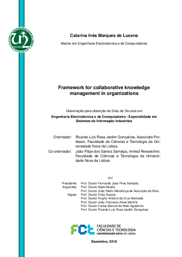 (PDF) Framework for collaborative knowledge management in organizations