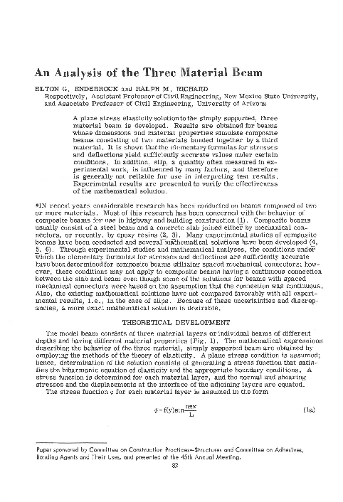 (PDF) An Analysis of the Three Material Beam