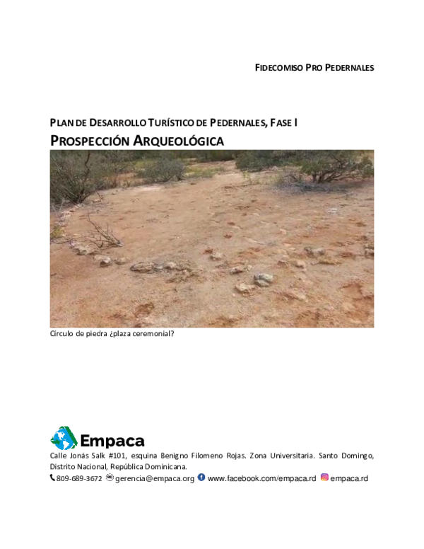 (PDF) Prospección Arqueológica Plan de Desarrollo Turístico de ...
