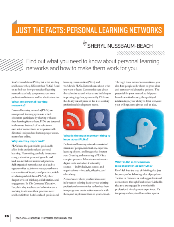 (PDF) Just the Facts: Personal Learning Networks