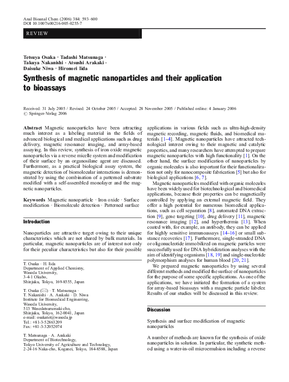 (PDF) Magnetic Nanoparticles in Bioassays