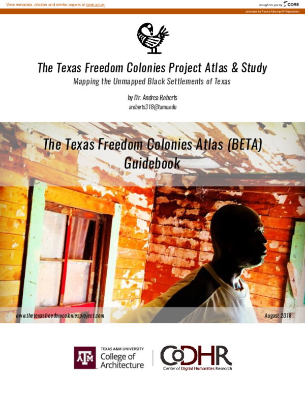 (PDF) The Texas Freedom Colonies Project Atlas & Study