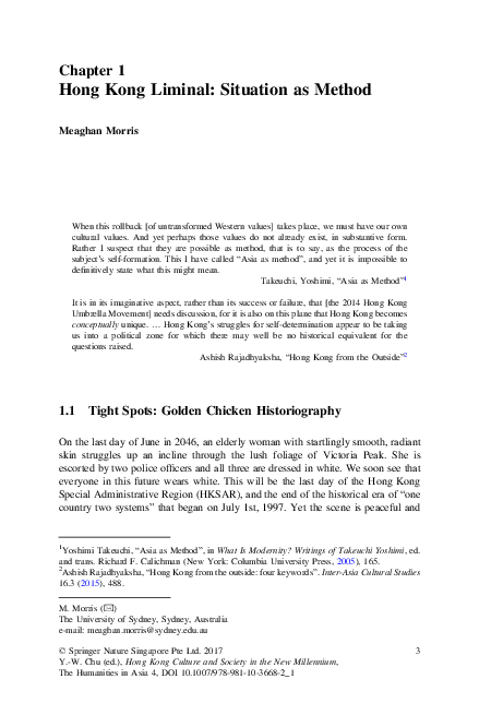 (PDF) Hong Kong Liminal: Situation as Method | Meaghan Morris ...