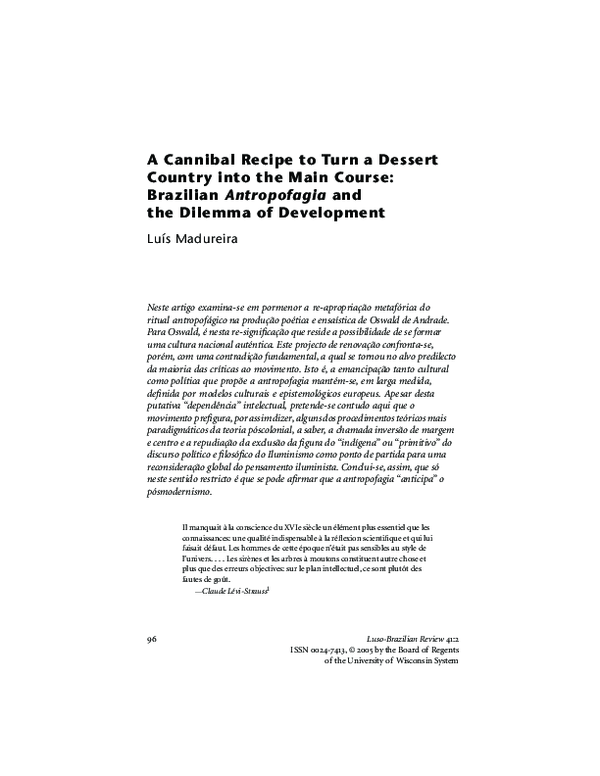 (PDF) A Cannibal Recipe to Turn a Dessert Country into the Main Course ...