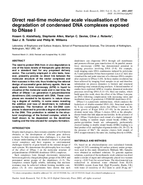 (PDF) Direct real-time molecular scale visualisation of the degradation ...