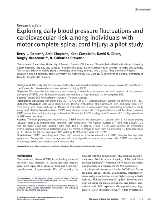 (PDF) Exploring daily blood pressure fluctuations and cardiovascular ...