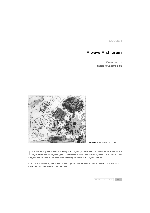 (PDF) Always Archigram