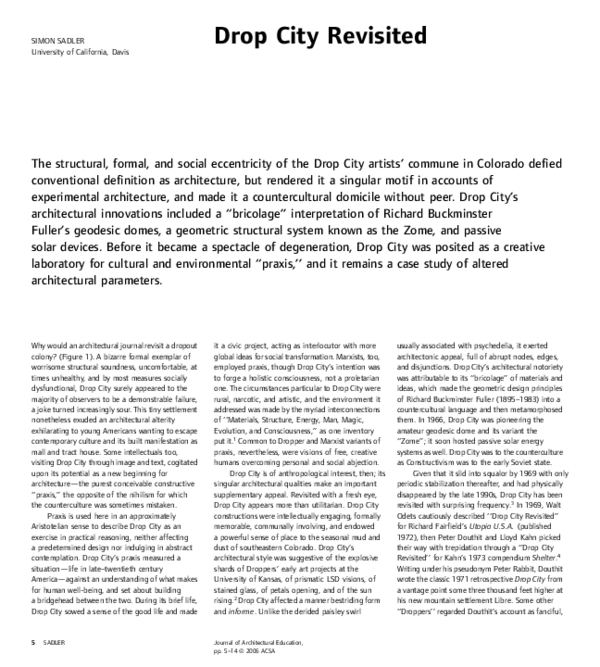 (PDF) Drop City Revisited