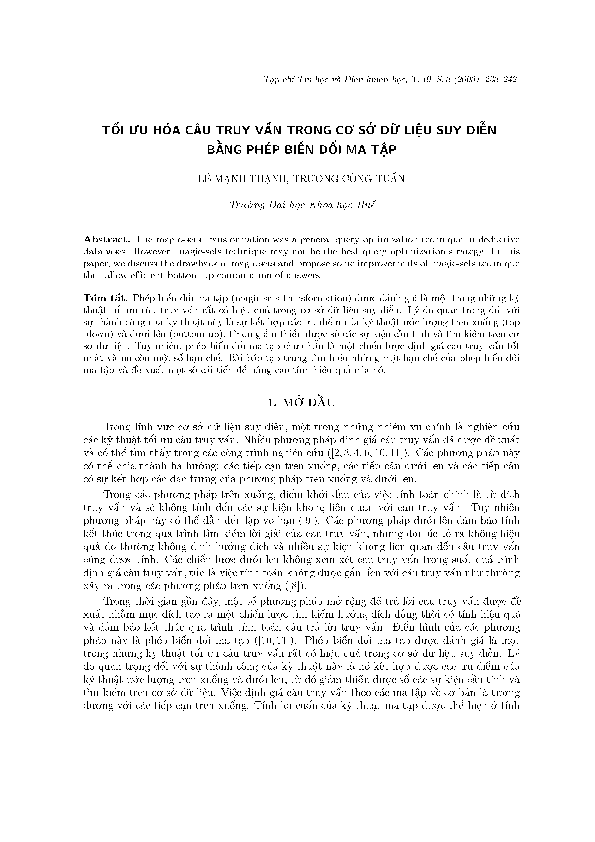 (PDF) Query optimization in deductive databases by magic-sets transformation