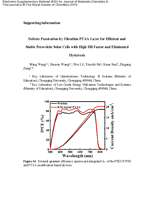 (PDF) Defect passivation using ultrathin PTAA layers for efficient and stable perovskite solar ...