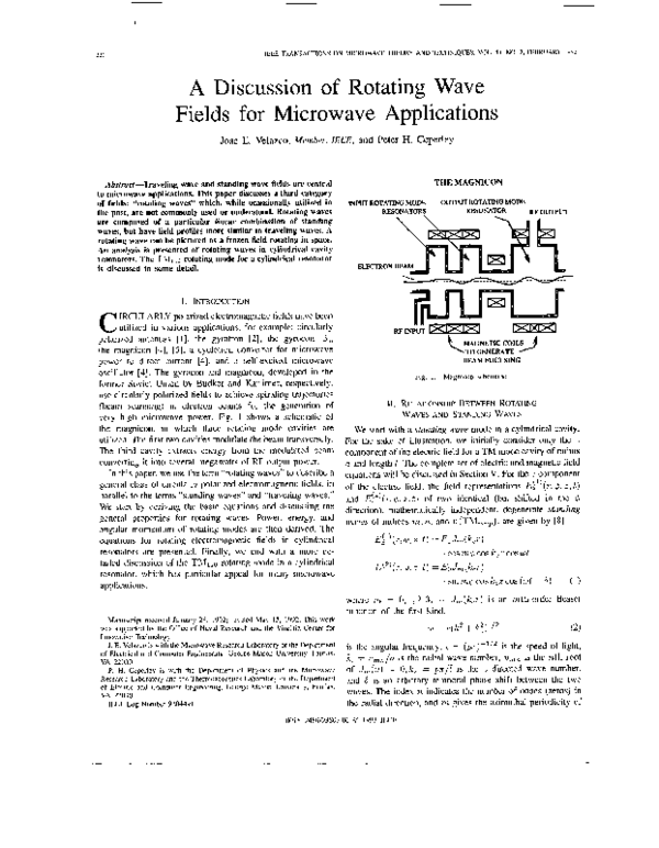 (PDF) Exploring Rotating Wave Fields in Microwaves