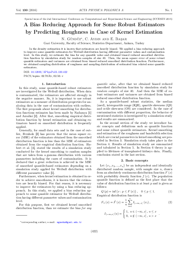 (PDF) A Bias Reducing Approach for Some Robust Estimators by Predicting Roughness in Case of ...