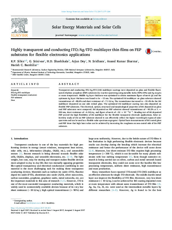 (PDF) Highly transparent and conducting ITO/Ag/ITO multilayer thin ...