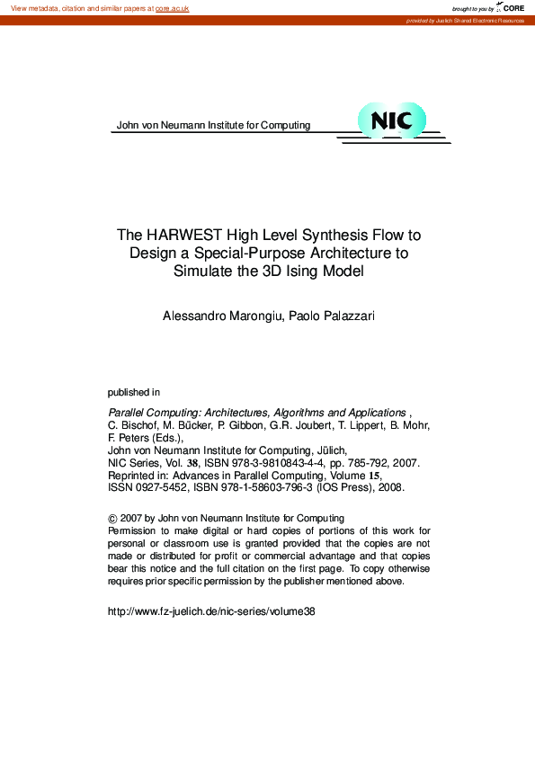 (PDF) The HARWEST High Level Synthesis Flow to Design a Special-Purpose ...