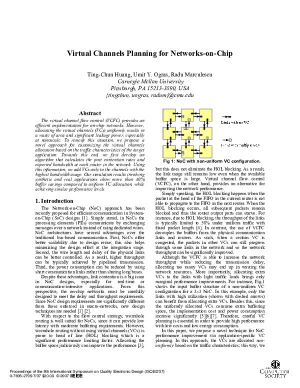 (PDF) Virtual Channels Planning for Networks-on-Chip