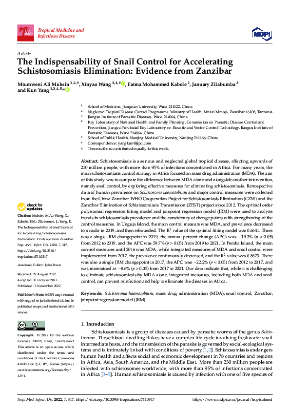 (PDF) The Indispensability of Snail Control for Accelerating ...