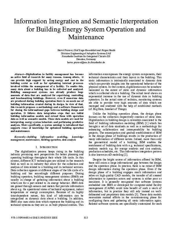 (PDF) Information Integration and Semantic Interpretation for Building Energy System Operation ...