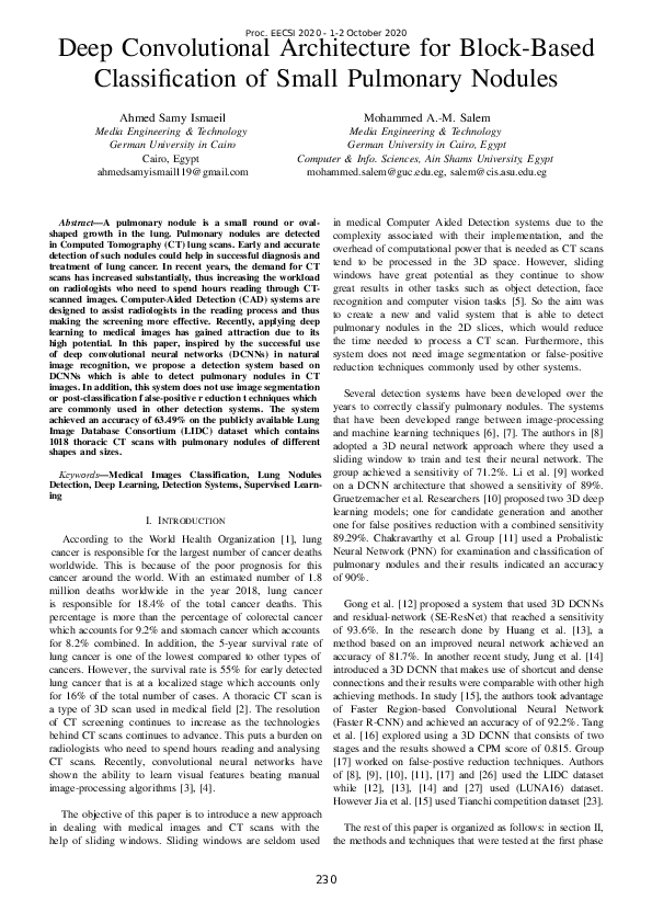 Pdf Deep Convolutional Architecture For Block Based Classification Of