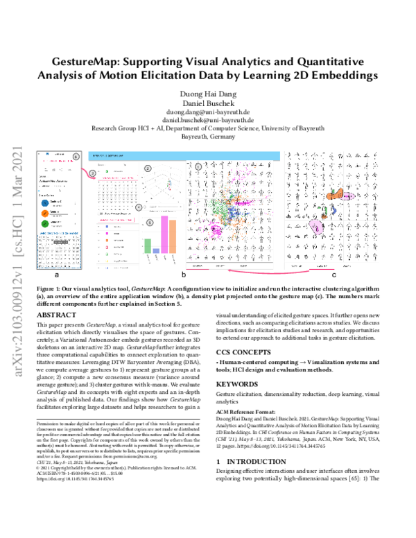 (PDF) GestureMap: Supporting Visual Analytics and Quantitative Analysis of Motion Elicitation ...