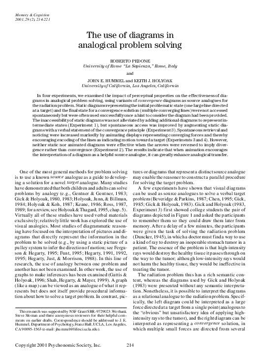 (PDF) The use of diagrams in analogical problem solving