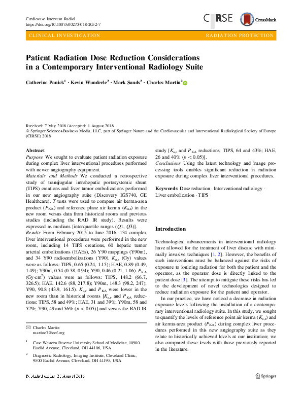 (PDF) Patient Radiation Dose Reduction Considerations in a Contemporary ...