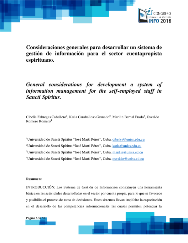(PDF) Consideraciones generales para desarrollar un sistema de gestión ...