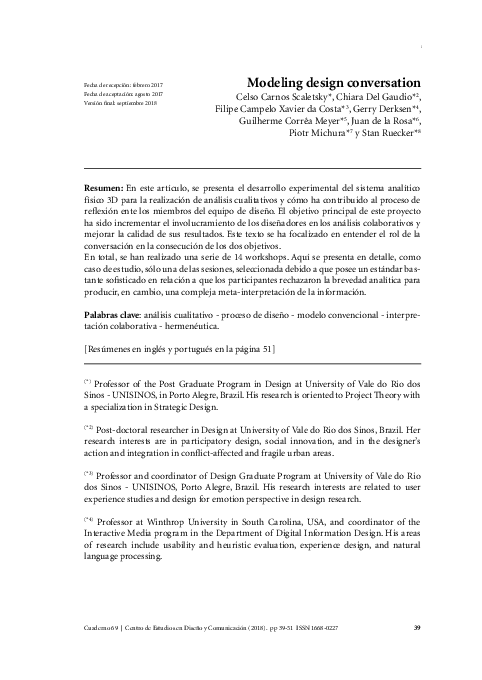 (PDF) Modeling design conversation