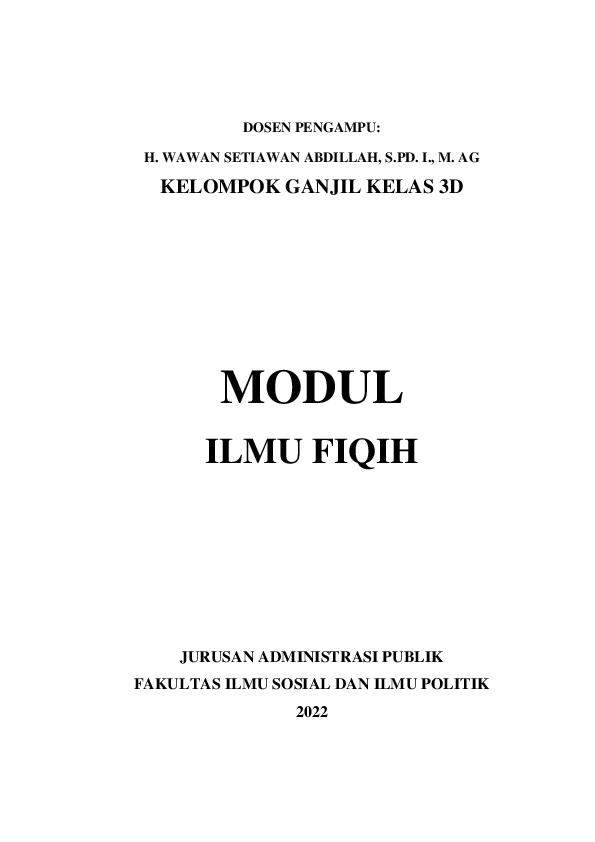 (PDF) MODUL ILMU FIQIH