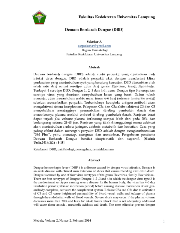 (PDF) Demam Berdarah Dengue (DBD)
