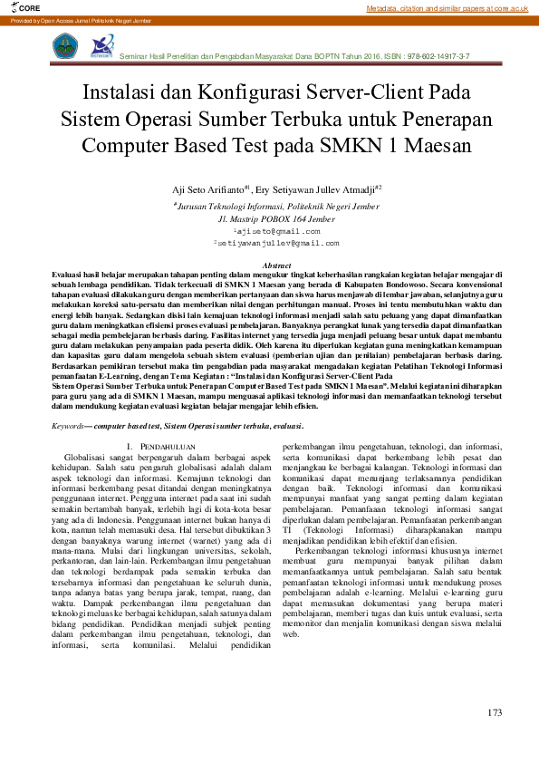 (PDF) Instalasi dan Konfigurasi Server-Client Pada Sistem Operasi ...