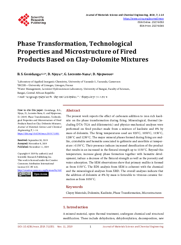 (PDF) Phase Transformation, Technological Properties and Microstructure ...