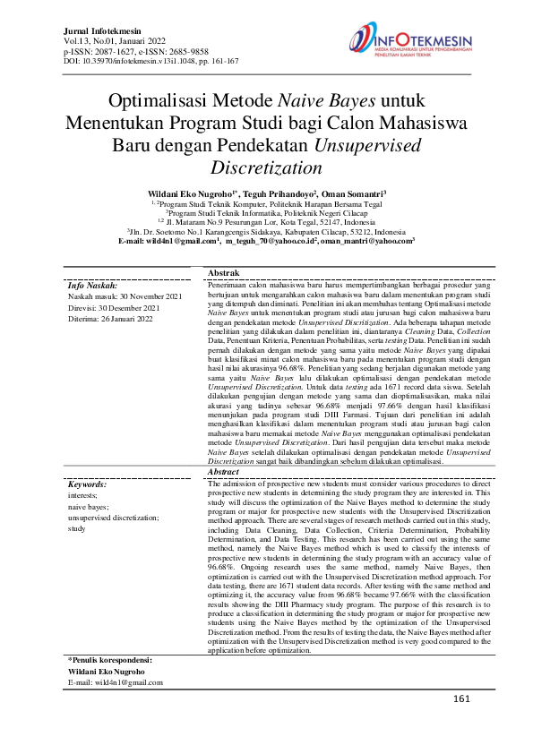 (PDF) Optimalisasi Metode Naive Bayes untuk Menentukan Program Studi ...