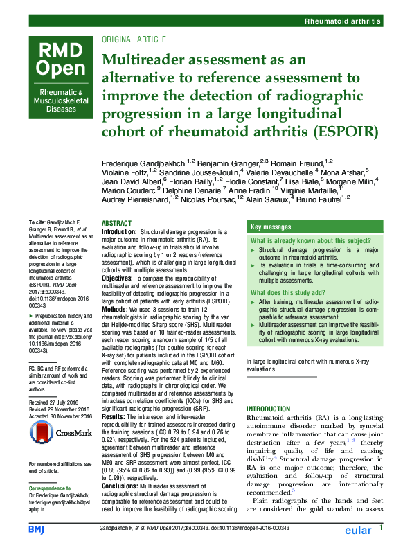 (PDF) Multireader assessment as an alternative to reference assessment ...