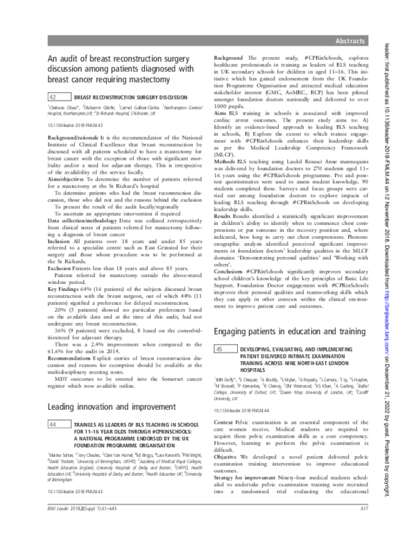 (PDF) 45 Developing, evaluating, and implementing patient delivered intimate examination ...