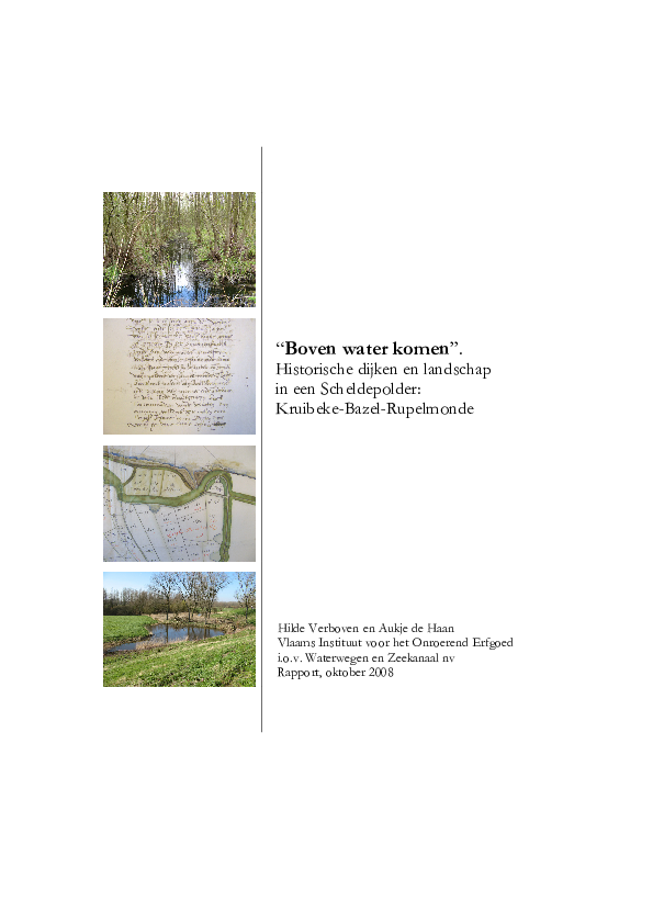 (PDF) “Boven water komen”. Historische dijken en landschap in een ...