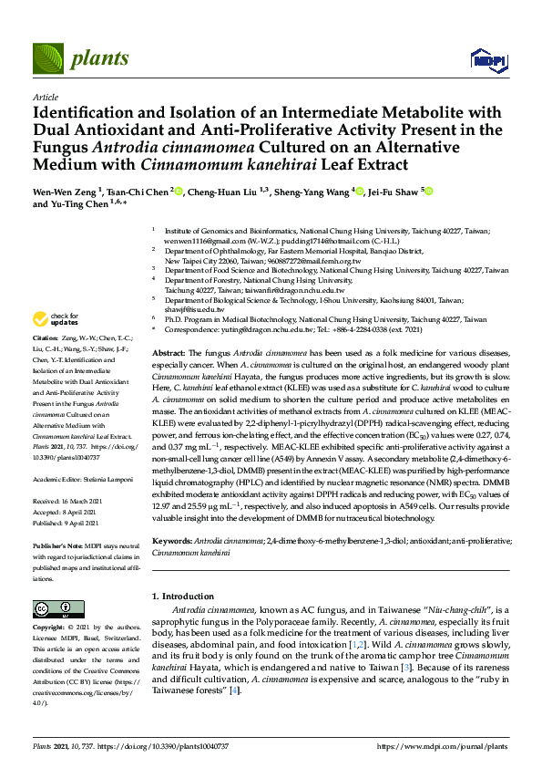 (PDF) Identification and Isolation of an Intermediate Metabolite with ...