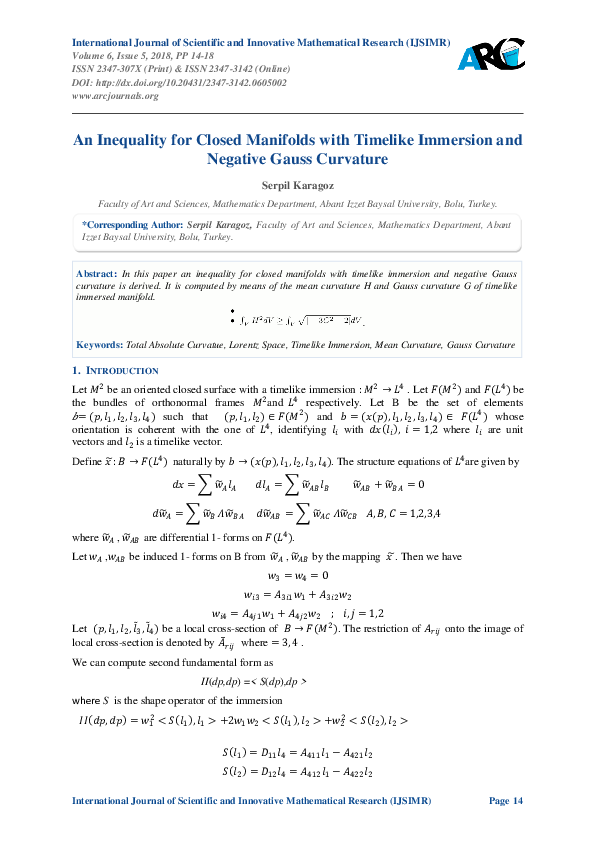 (PDF) An Inequality for Closed Manifolds with Timelike Immersion and ...