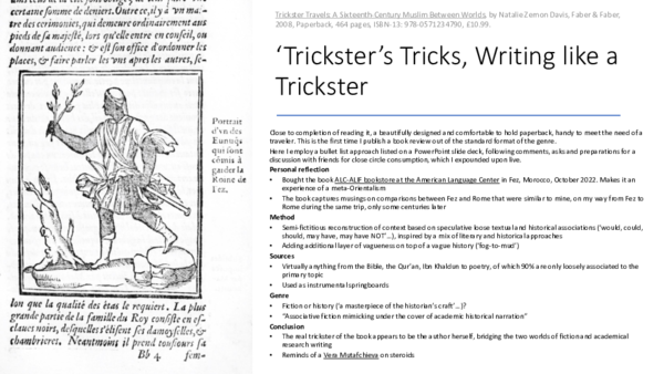 (PDF) Trickster’s Tricks, Writing like a Trickster. Reading „Trickster ...