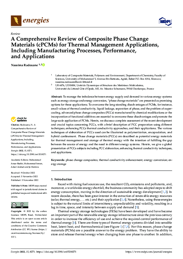 (PDF) A Comprehensive Review of Composite Phase Change Materials (cPCMs) for Thermal Management ...