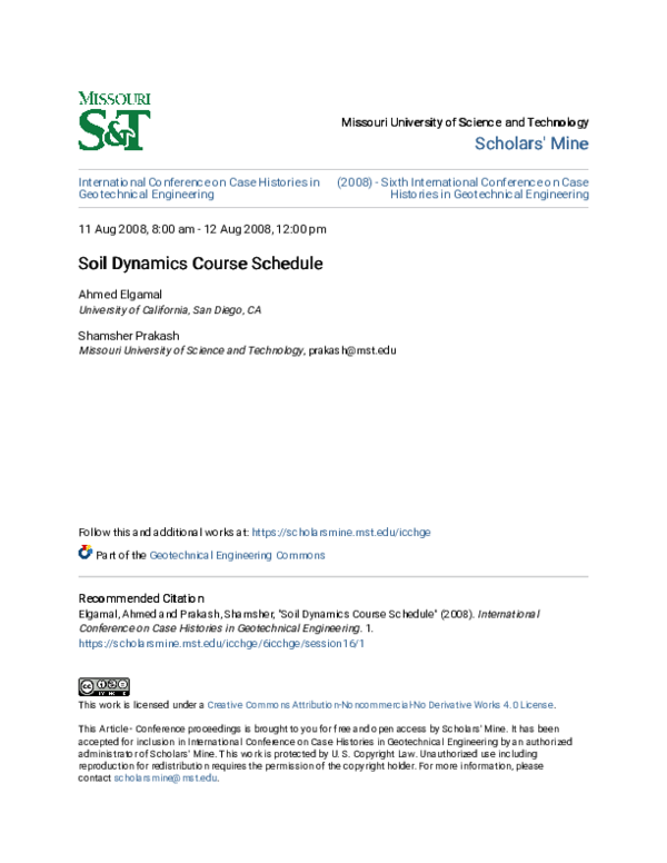 (PDF) Soil Dynamics Course