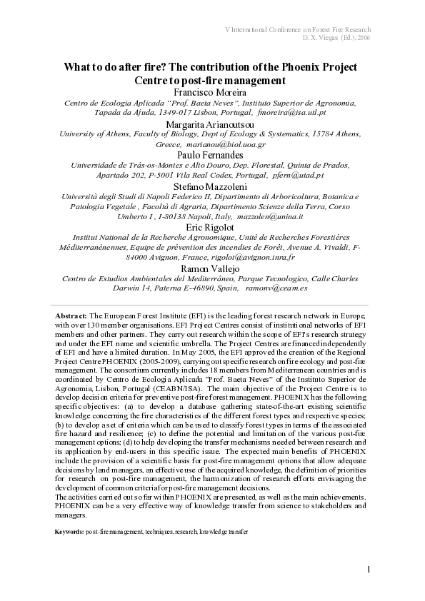 (PDF) V International Conference on Forest Fire Research