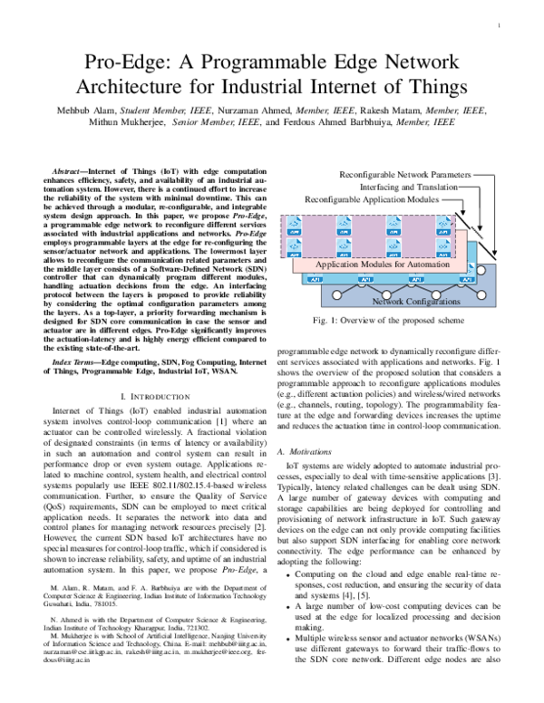 (PDF) Pro-Edge: A Programmable Edge Network Architecture for Industrial ...