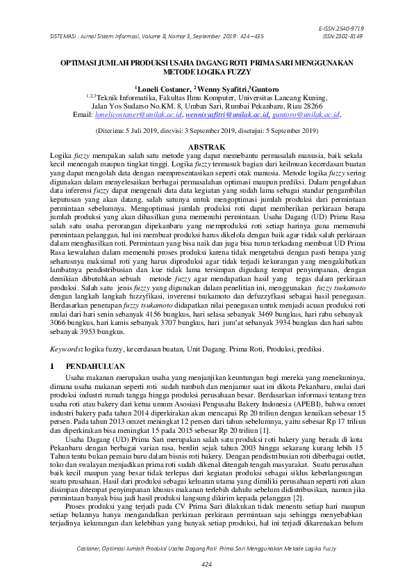 (PDF) Optimasi Jumlah Produksi Roti Ud Prima Sari Menggunakan Metode ...