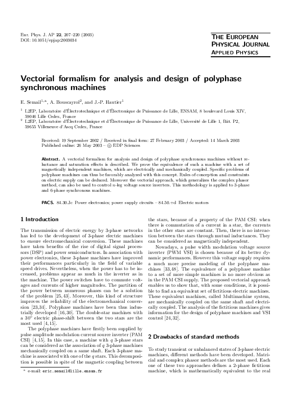 (PDF) Vectorial formalism for analysis and design of polyphase ...